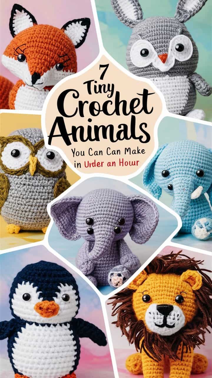 7 Tiny Crochet Animals You Can Make in Under an Hour - Fabricerie