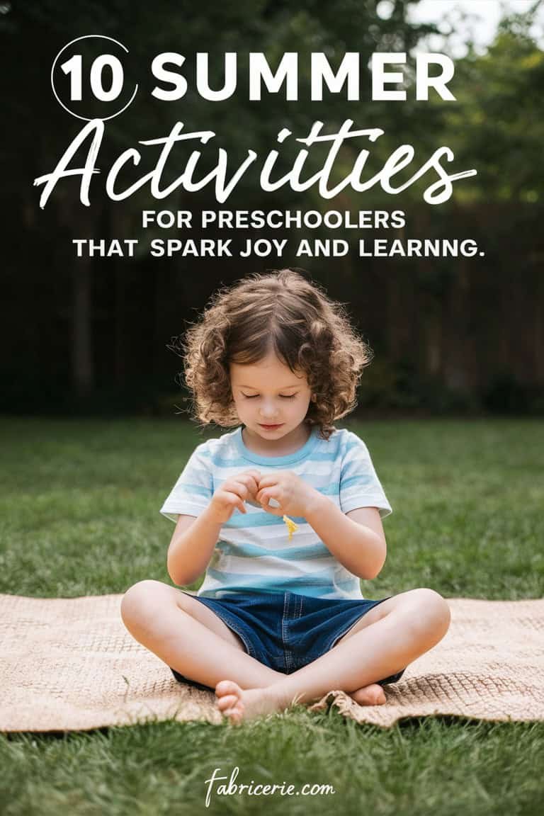 Summer Activities for Preschoolers That Spark Joy and Learning - Fabricerie