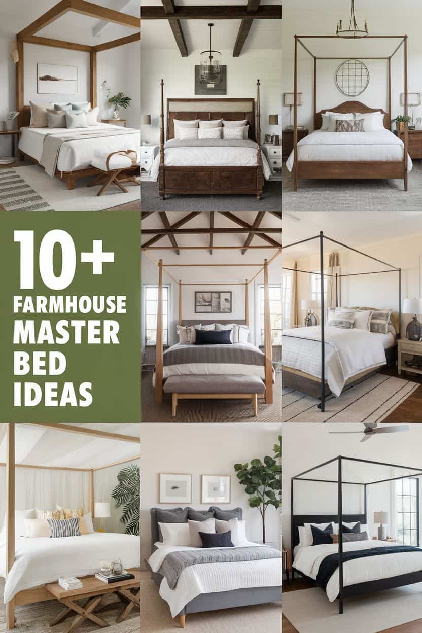 10 Farmhouse Master Bed Ideas to Steal Now (List) - Fabricerie