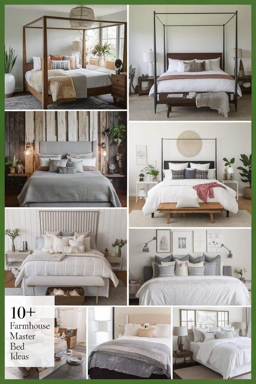 10 Farmhouse Master Bed Ideas to Steal Now (List) - Fabricerie
