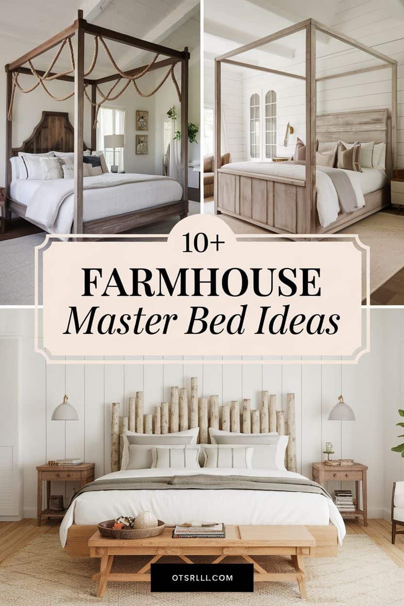 10 Farmhouse Master Bed Ideas to Steal Now (List) - Fabricerie
