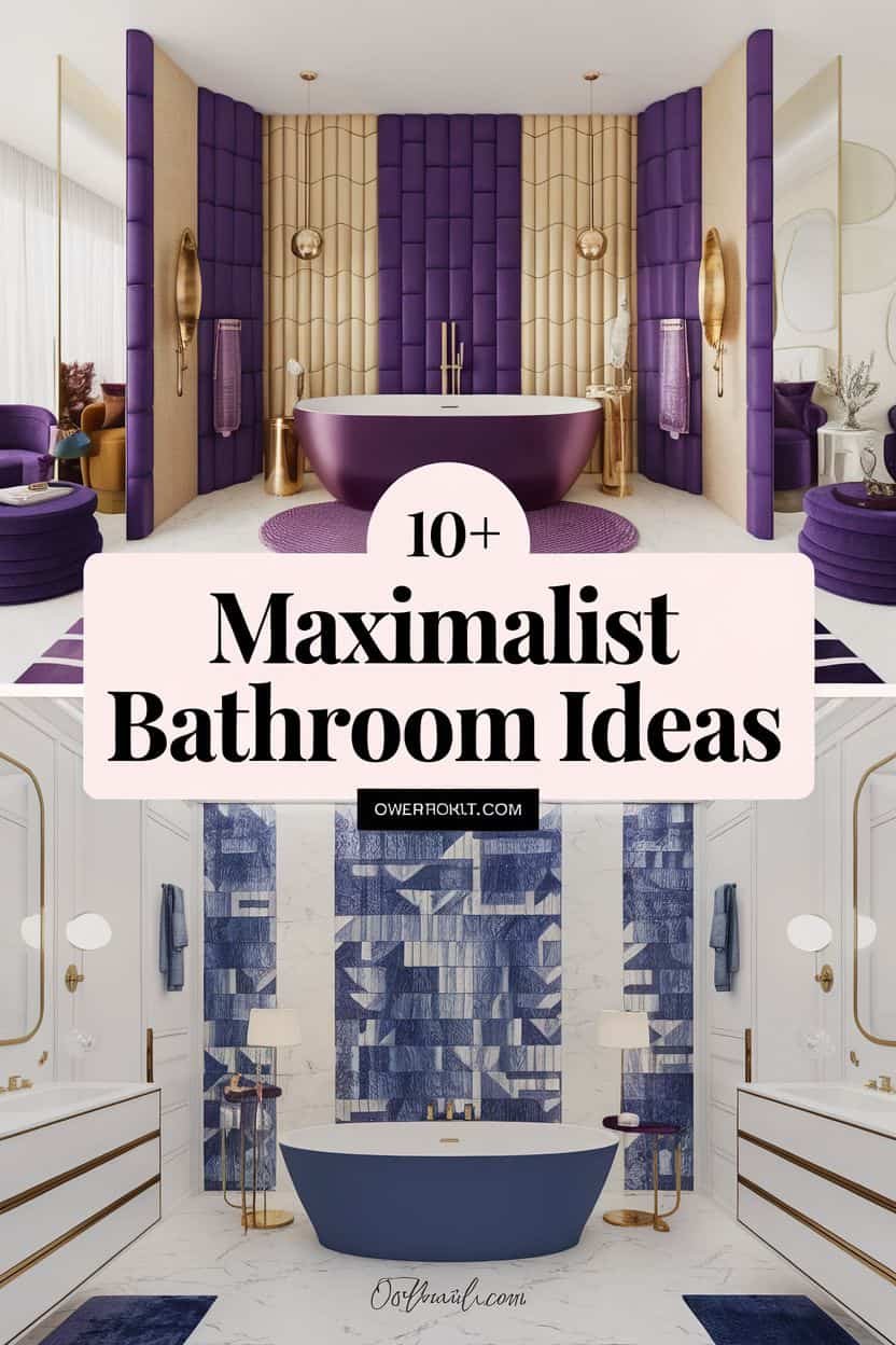 10 Maximalist Bathroom Ideas to Blow Your Mind (List) - Fabricerie