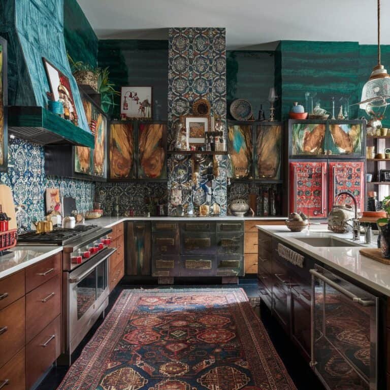 10 Stunning Ideas for a Maximalist Kitchen (List) - Fabricerie