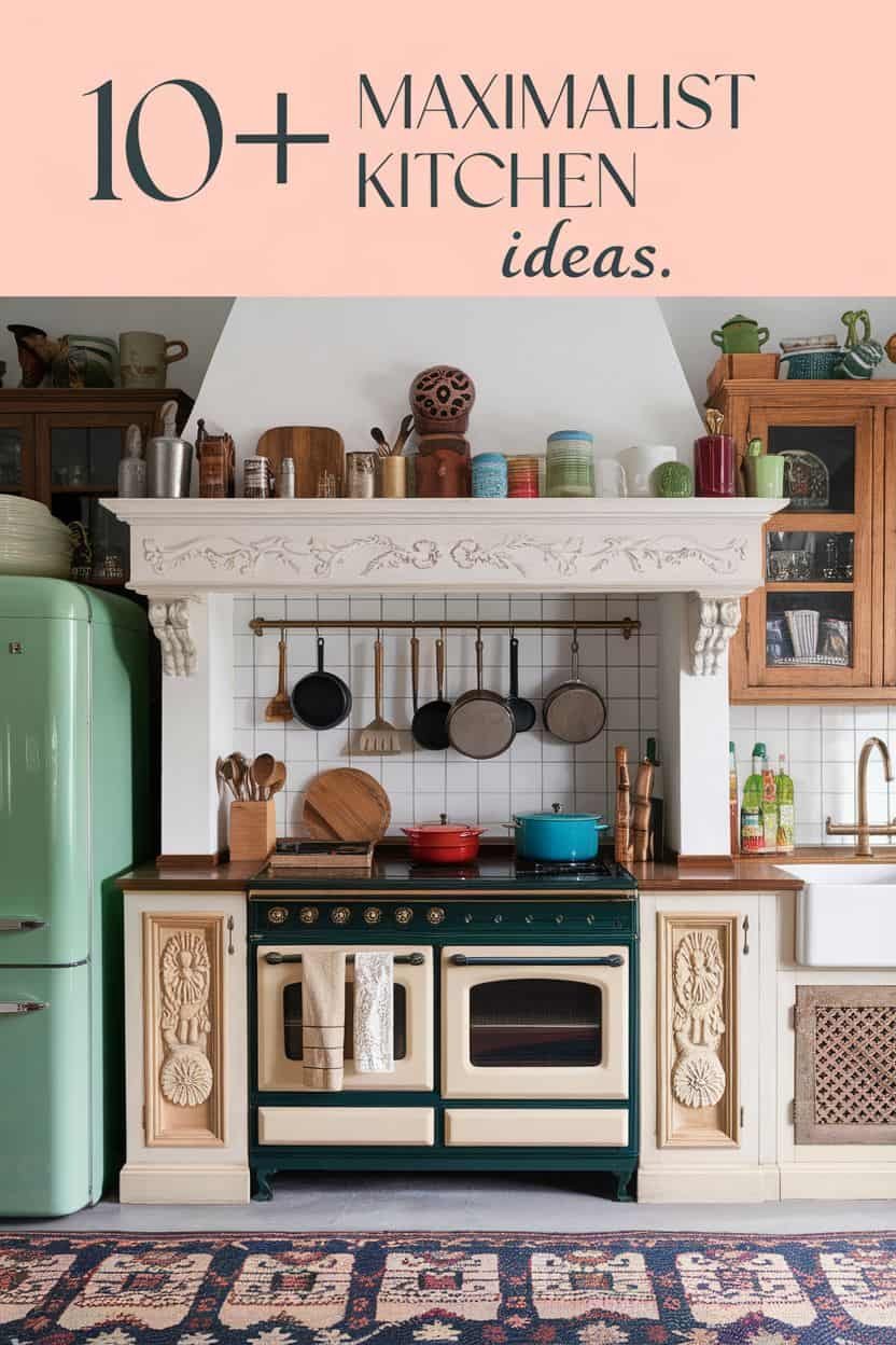 10 Stunning Ideas for a Maximalist Kitchen (List) - Fabricerie