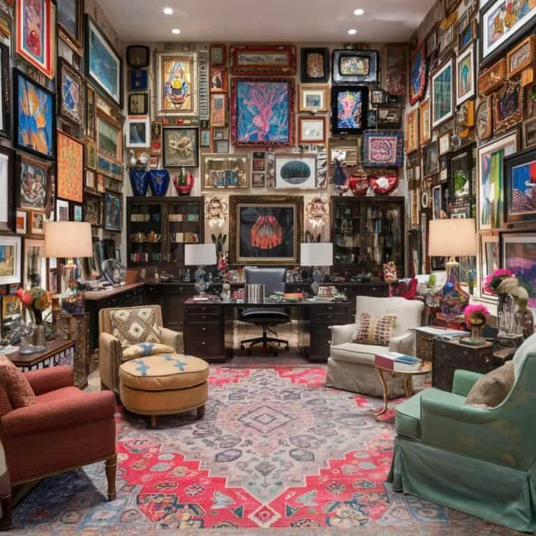 10+ Maximalist Office Ideas That'll Make You Queen Bee (List) - Fabricerie