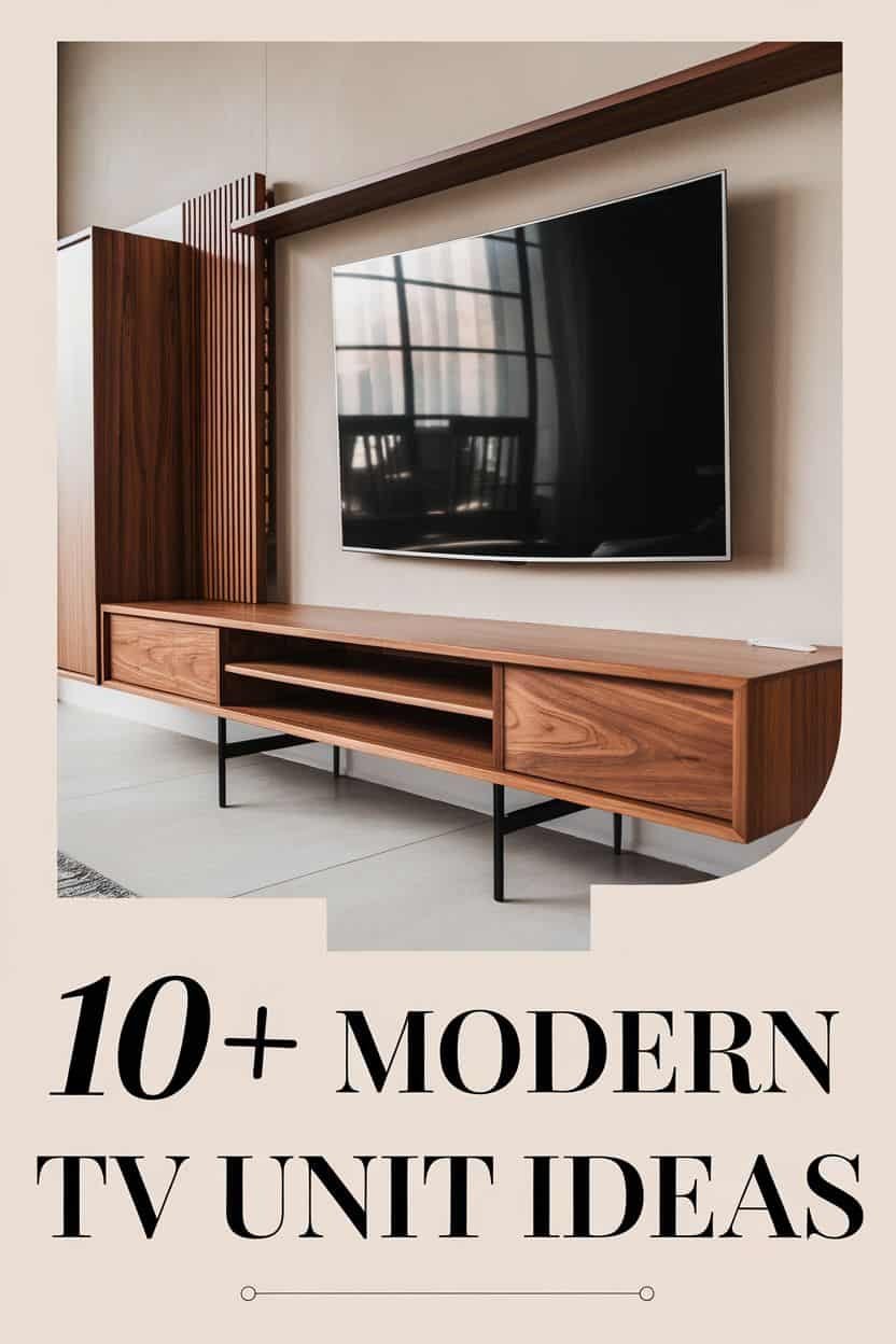 10 Modern TV Unit Ideas for Your Living Space (List) - Fabricerie