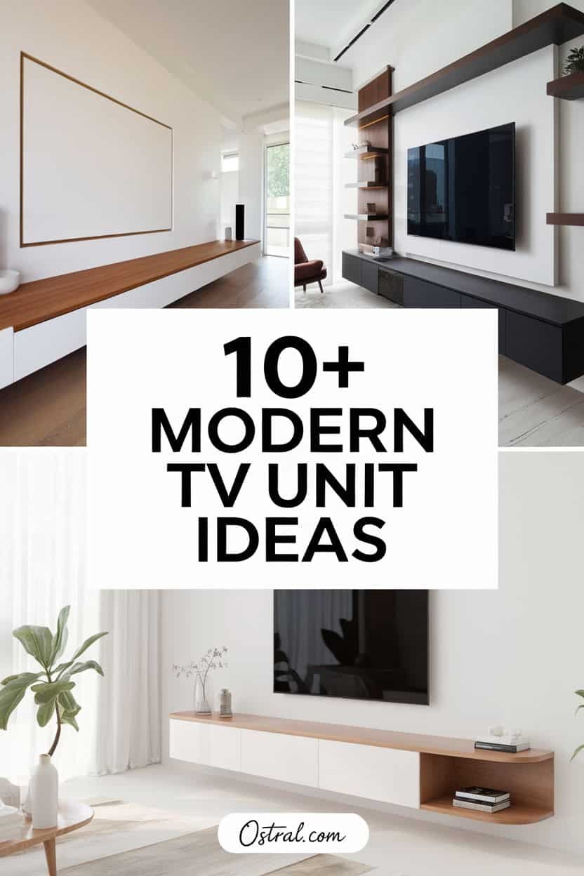 10 Modern TV Unit Ideas for Your Living Space (List) - Fabricerie