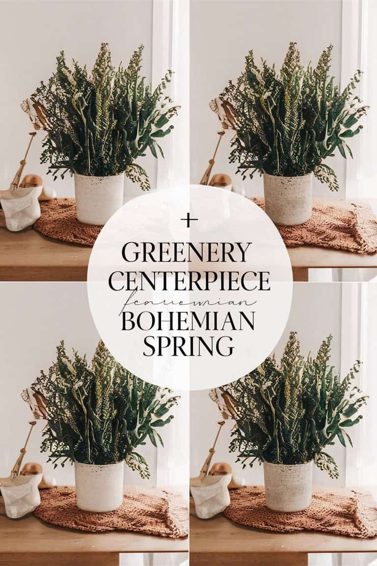 Greenery Centerpiece Ideas for a Bohemian Spring Entryway - Fabricerie