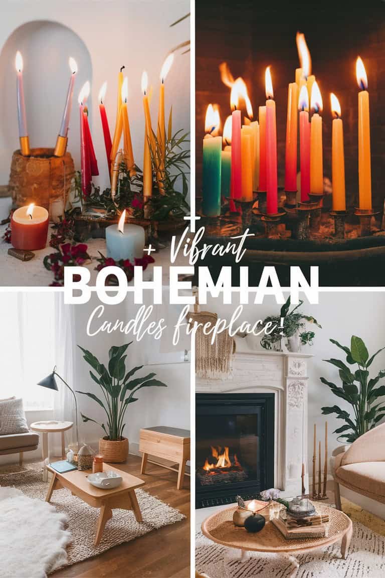 Vibrant Bohemian Candles for Your Cozy Fireplace Makeover - Fabricerie