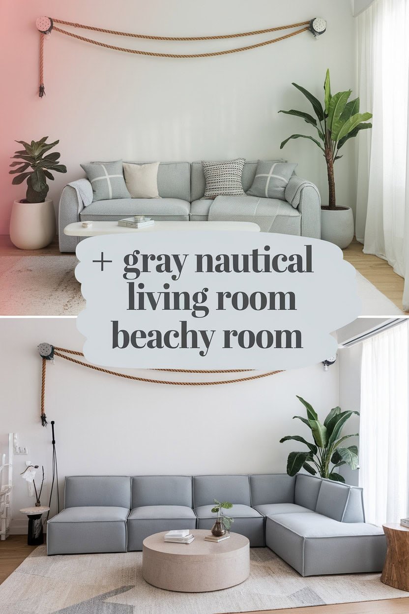 Ways to Create a Gray Nautical Living Room for a Beachy Escape ...