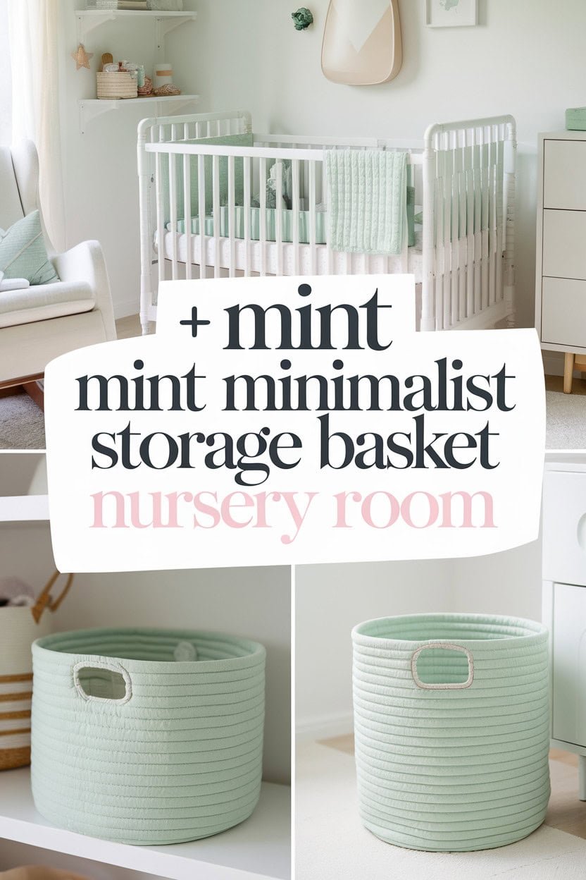 Mint Minimalist Storage Basket Ideas for a Dreamy Nursery Room ...