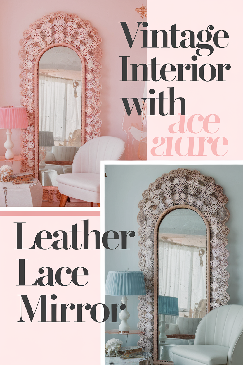 10+ Essential Vintage Interiors with Leather Lace Mirrors - Fabricerie
