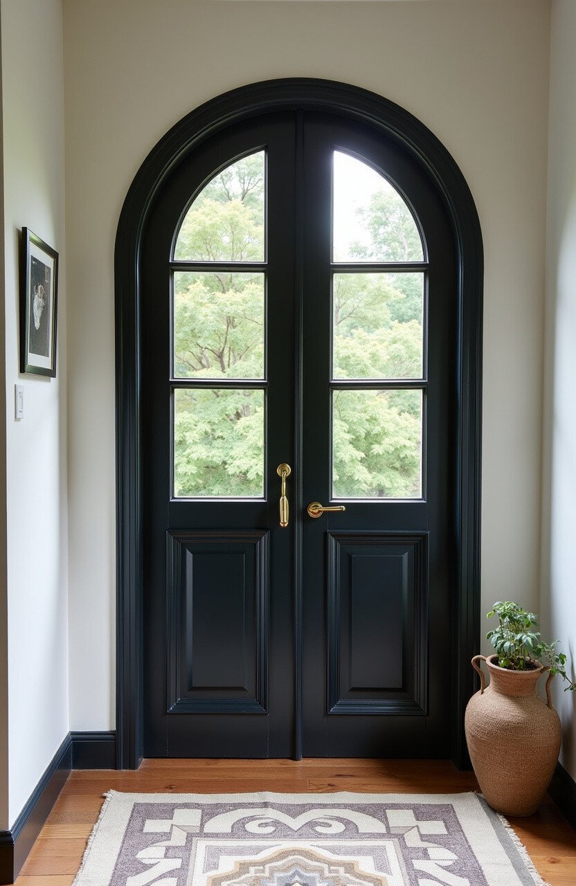 26+ Black Arched Doors with Arched Transom Windows for Light - Fabricerie